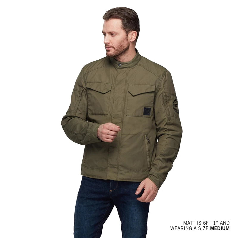 Men's Harrison Wax Jacket - Green – Indian Motorcycle Australia