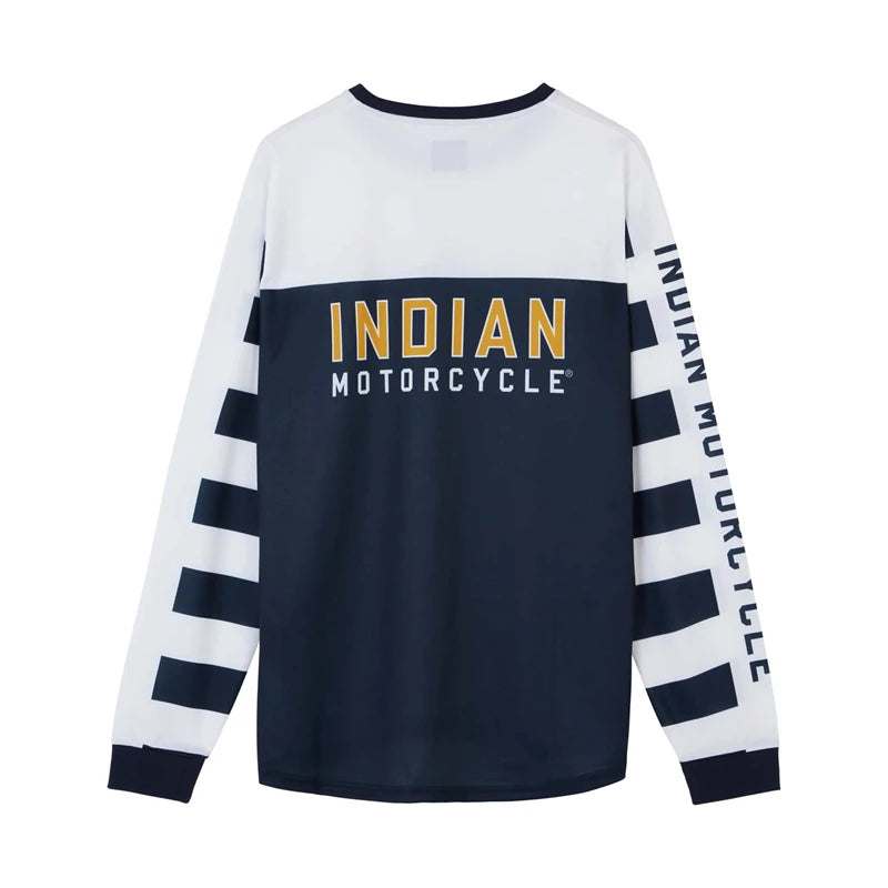 Men's Striped Sleeve Jersey T-Shirt - White – Indian Motorcycle Australia